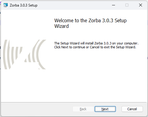 Installation - ZORBA 3.0 User Guide